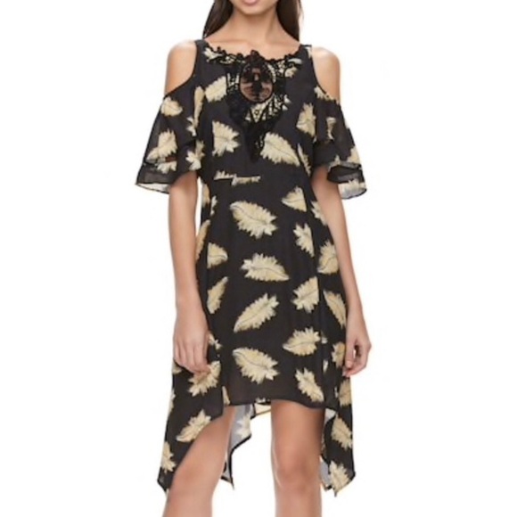 Disney | Dresses | Disney Beauty And The Beast Feather Print Dress M ...